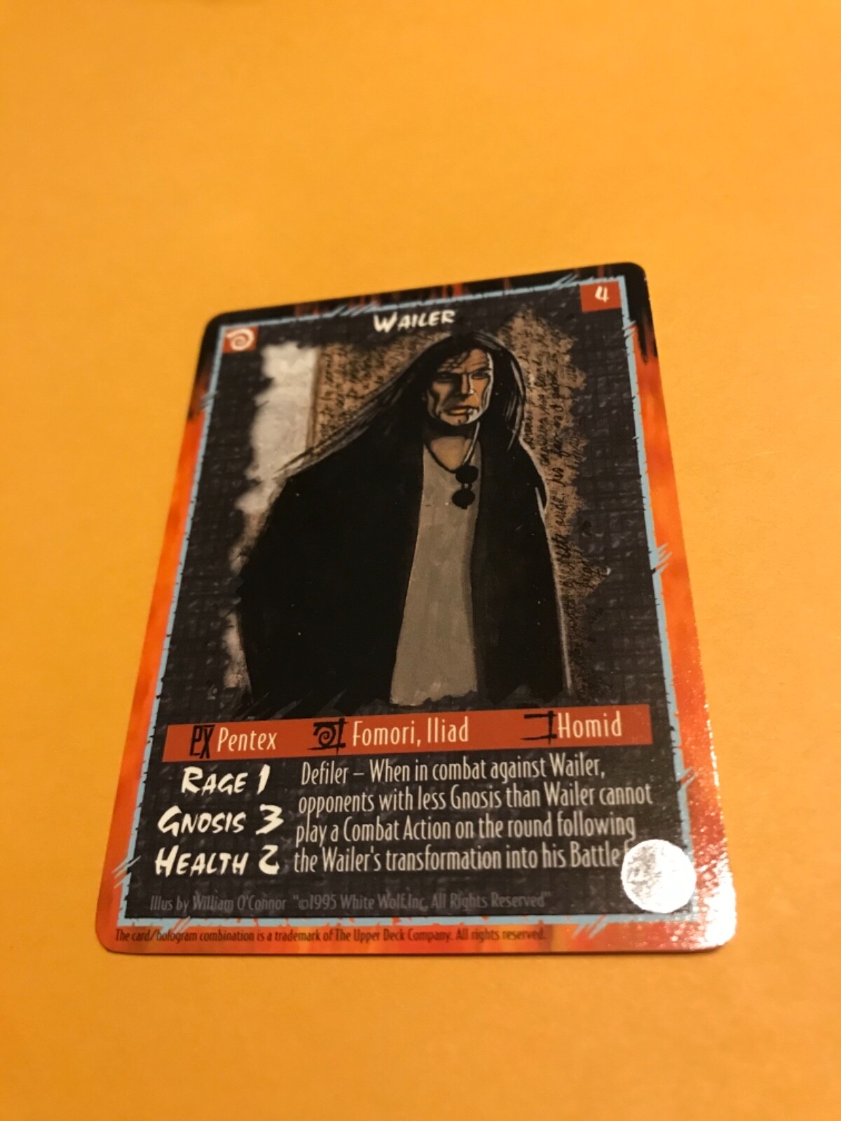 WAILER : RAGE WYRM CCG Character card; rare Werewolf White Wolf, Pentex ...