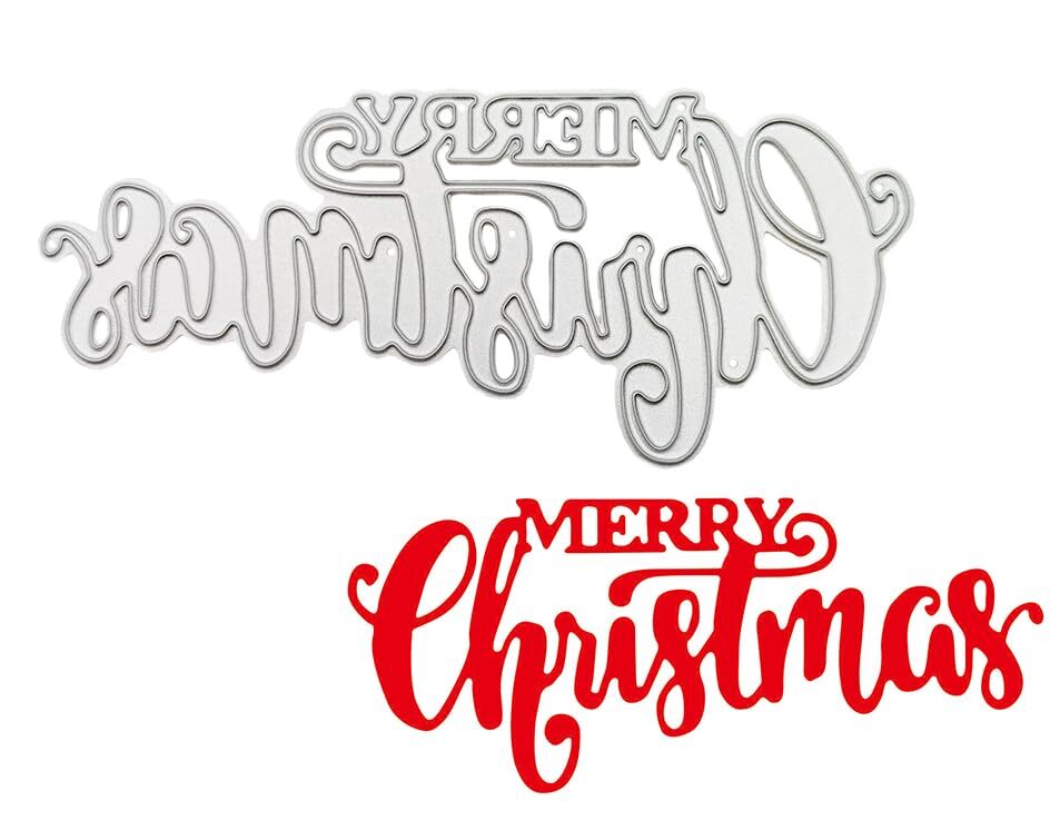 Merry Christmas Letters Metal Die Cuts Merry Christmas Words Stencils ...