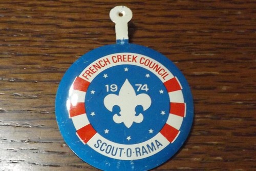 BOY SCOUT PIN FOLD TAB 1974 FRENCH CREEK COUNCIL SOR SCOUT O RAMA 2" | eBay