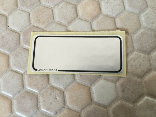 PORSCHE 911 928 944 968 924 993 PAINT CODE STICKER DECAL ORIGINAL NOS ...