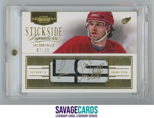2013-14 Panini Dominion Stickside Signatures Luc Robitaille /25 #SS-LR ...
