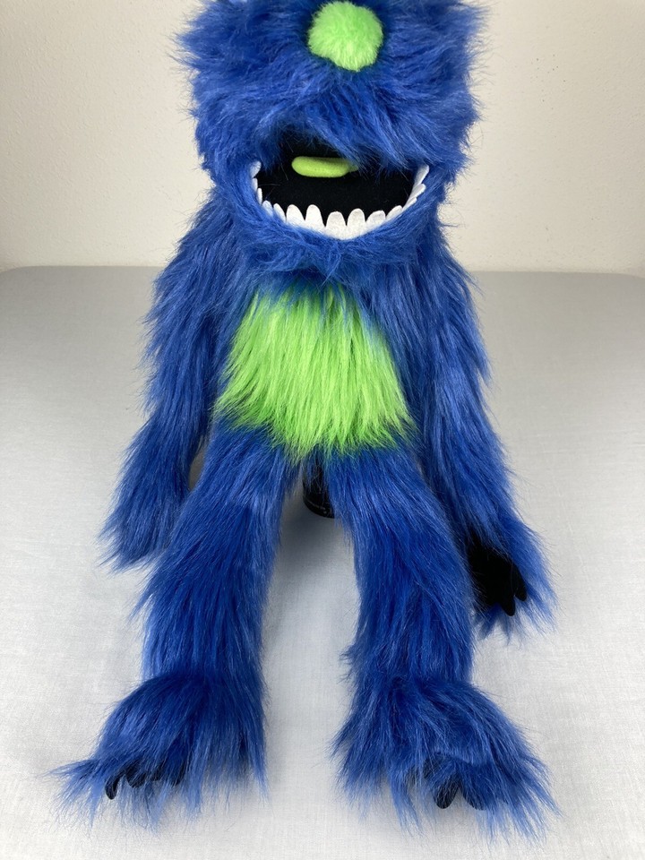 THE PUPPET COMPANY BLUE GREEN MONSTER HAND PUPPET 24” WITH SQUEAKER ...