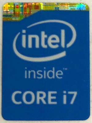 Genuine Intel Core i7 Inside Case Badge Sticker (4th Generation) | eBay