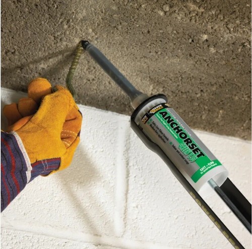 Everbuild Chemical Fixing Resin Anchorset Green Bolt Stud Rawl Concrete ...