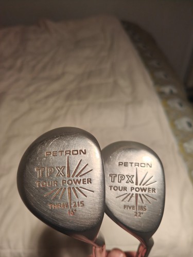 2x Petron TPX Tour Power 215 & 185 16° 22° Offset 3 5 Wood Club 43" 42 ...