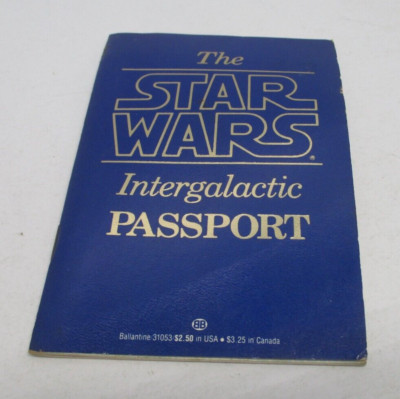 Original 1983 The STAR WARS Intergalactic PASSPORT CM2344 | eBay