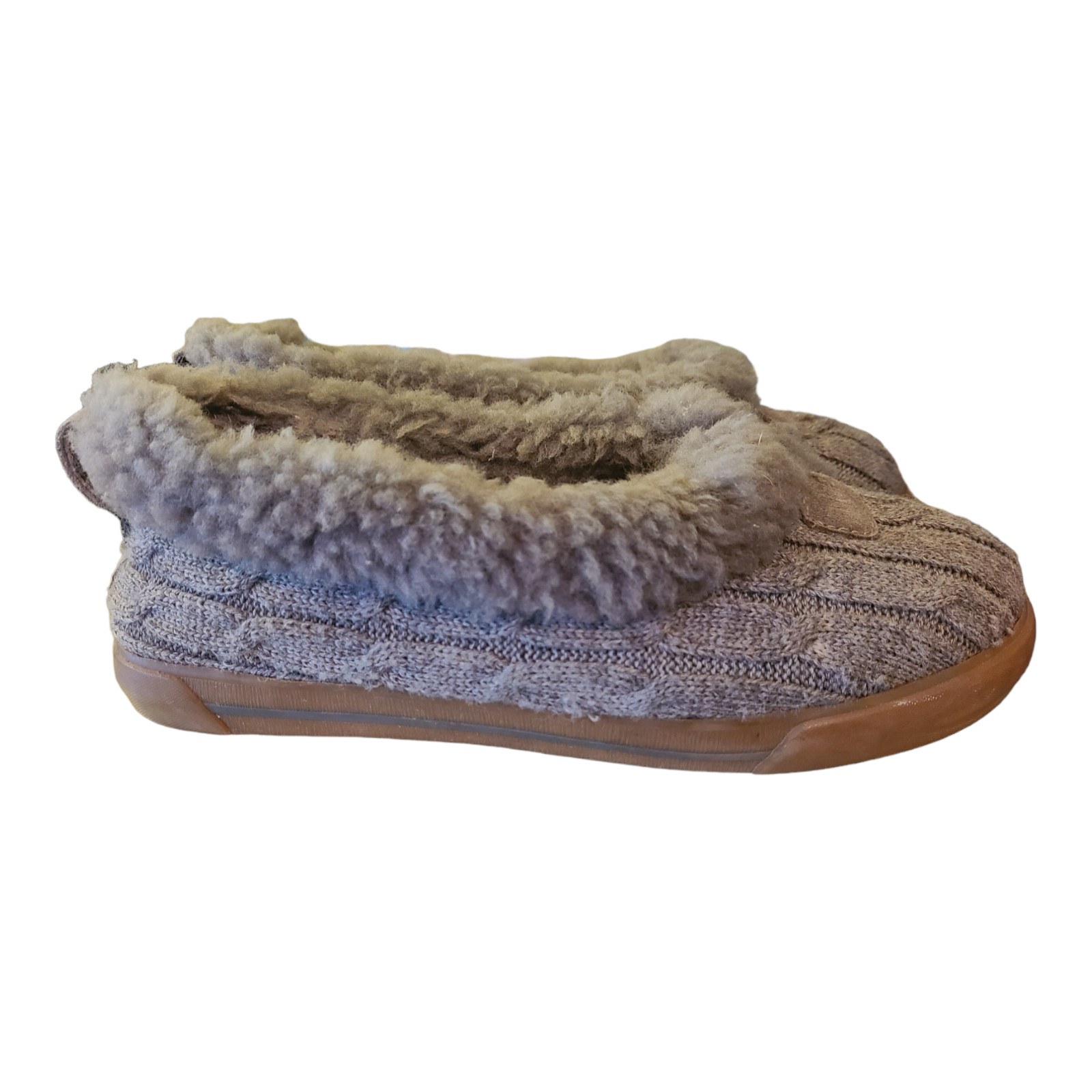 Ugg Rylan Cable Knit Gray Sheepskin Shearling Slipper… - Gem