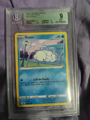 The Rarest Pokemon Snom Card God Shining Fate MT Beckett 9.0 POP 1 | eBay