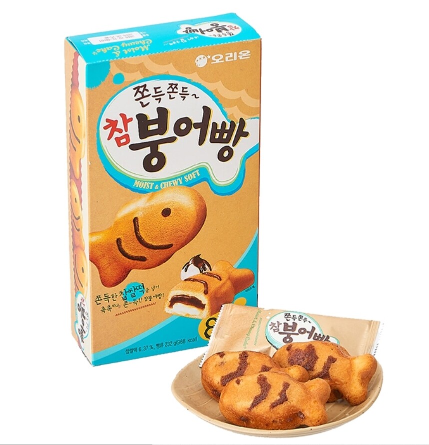 Korean Fish-shaped Cake Snack "Cham Bung A Pang" 232g(8pack), Moist ...