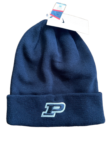 PURDUE BOILERMAKERS NIKE BEANIE/ HAT/CAP 100% ACRYLIC BLACK/GOLD OSFM ...