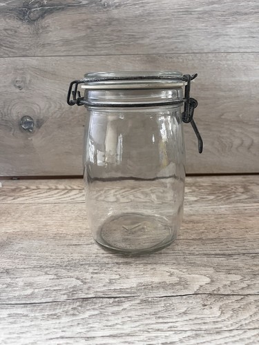 Vintage WHEATON Fine Glassware Storage Jar Embossed Fruit 1L Marked | eBay