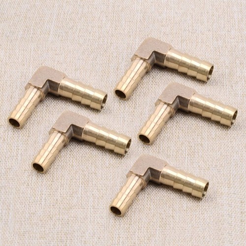 5pcs HOSE BARB ELBOW 90 DEGREE Brass Pipe Fitting Thread Gas Fuel Water ...