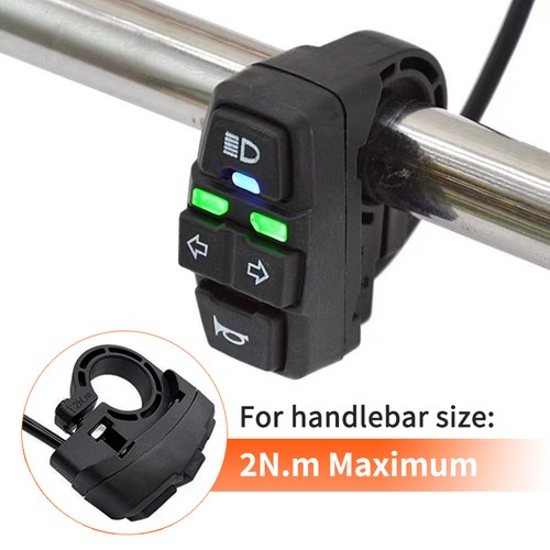 Motorcycle 7/8"Handlebar Motorbike Switch Gear Control Light Indicator ...