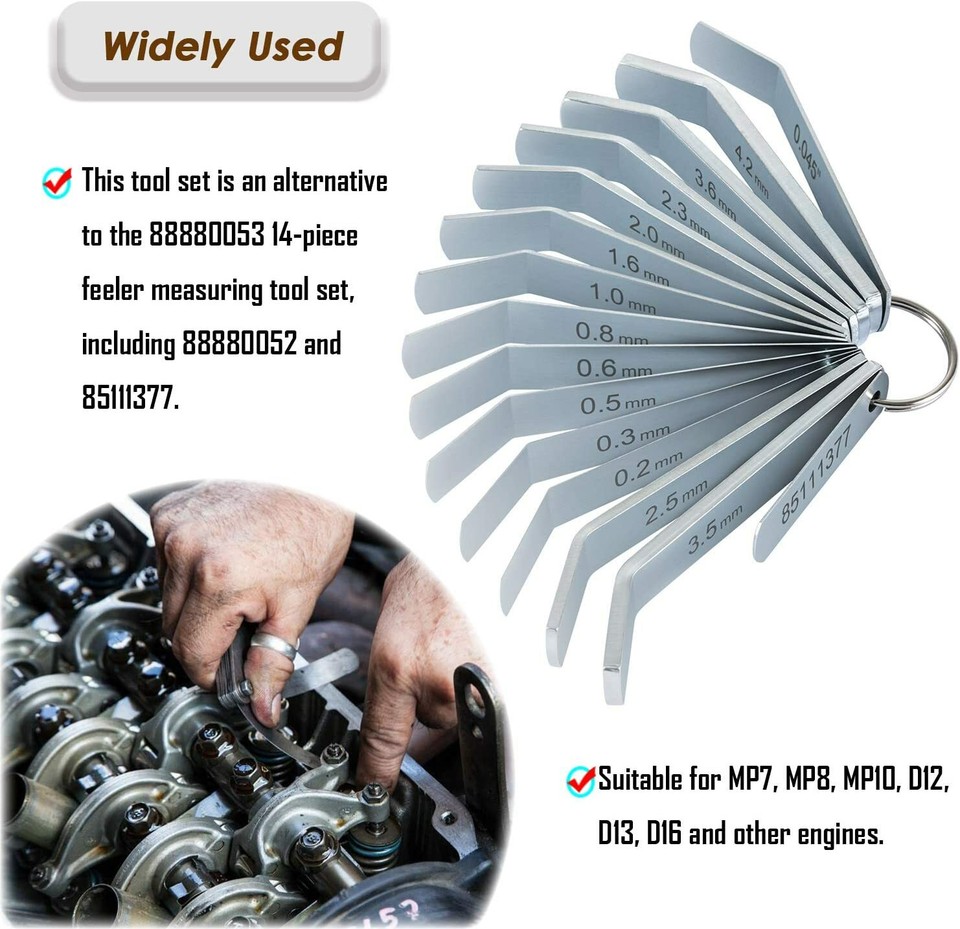 Feeler Gauge Jake Brake Tool Set For Volvo Mack MP7 MP8 MP10 D12 D13 ...