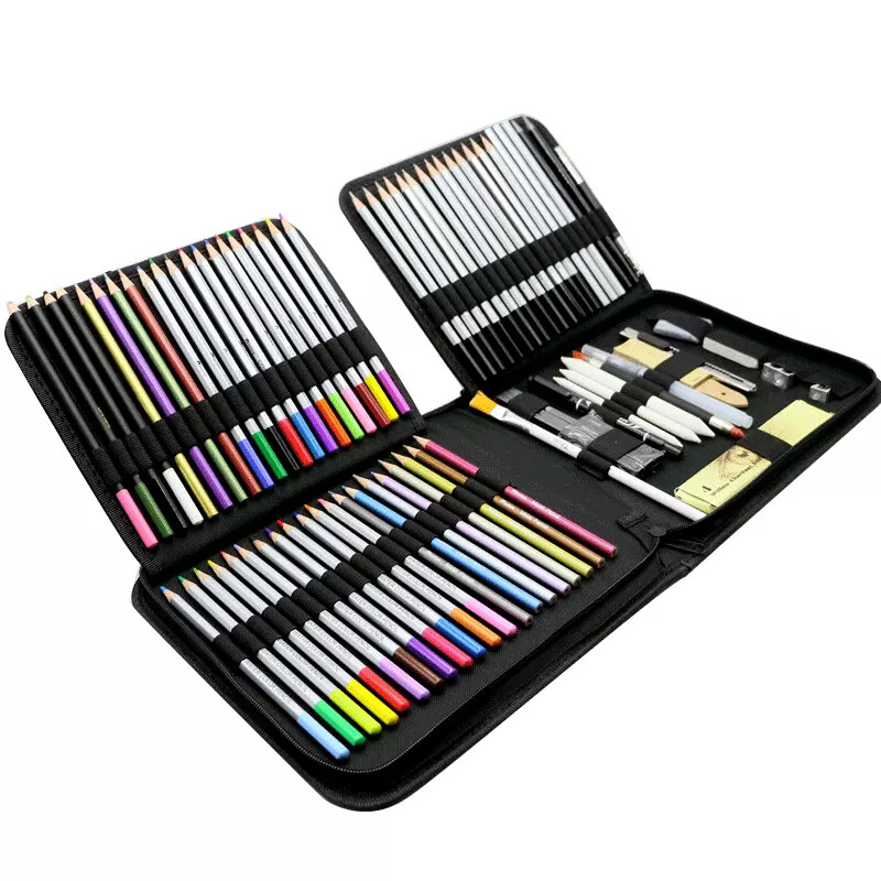 83pc Professional Drawing Artist Kit Pencils Sketch Charcoal Art Set ...