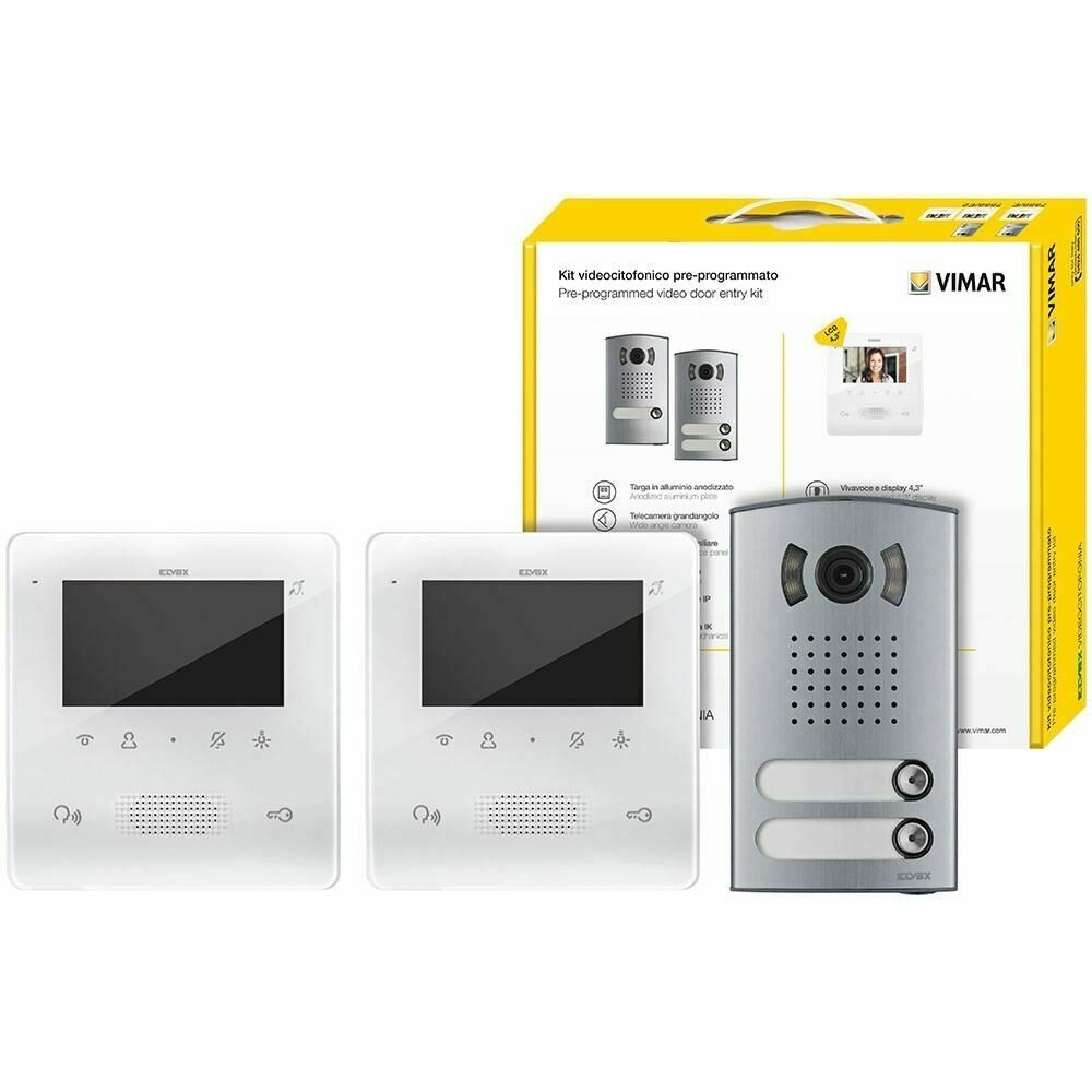 Vimar 7558/E2 Kit Videocitofono 2 Unita Vivavoce - Bianco - Shopping.com