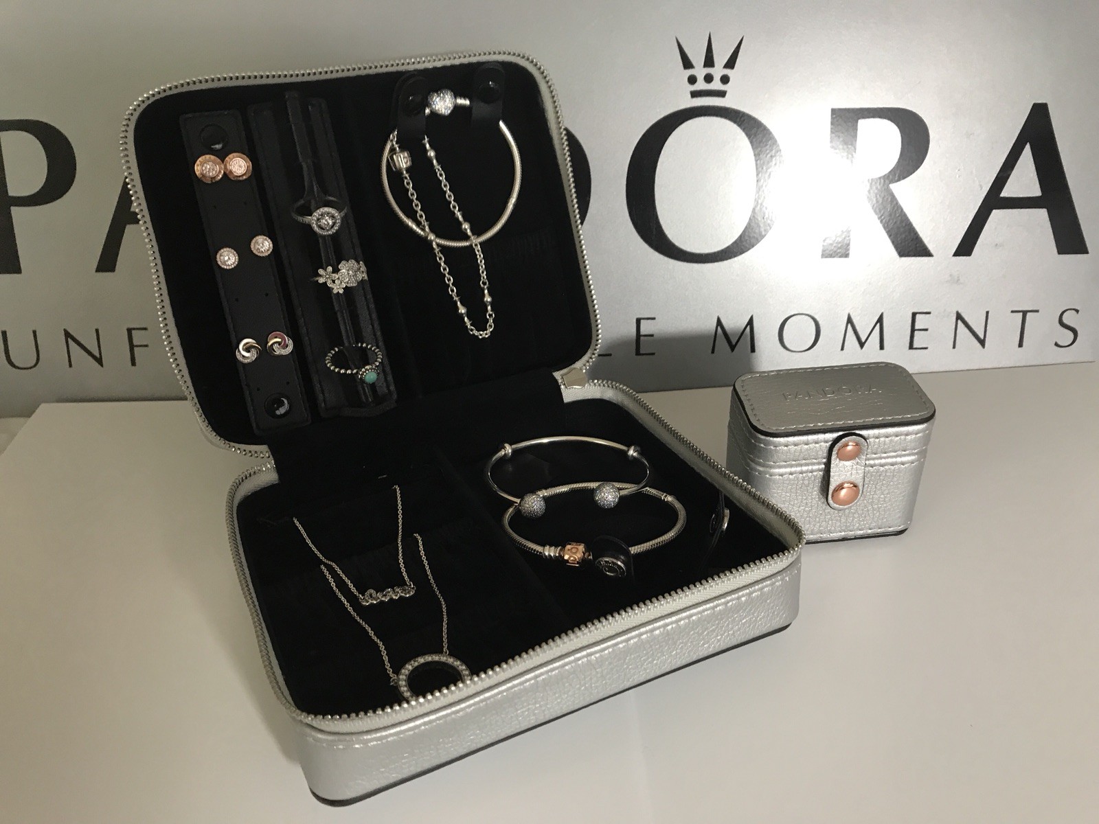 100% Authentic Pandora Travel Jewelry Box! Limited Silver Edition ...