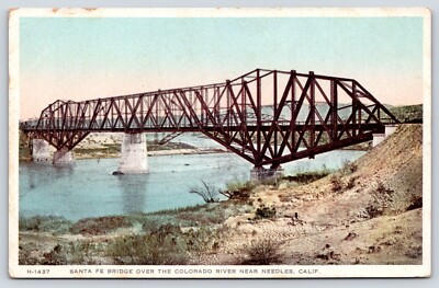 California Santa Fe Bridge Over The Colorado River Vintage Postcard | eBay
