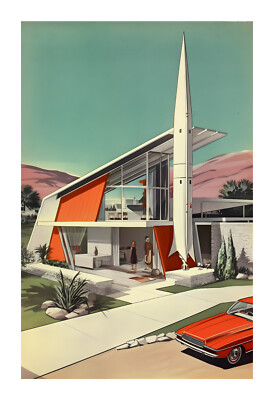 1960s Mid Century Modern Atomic Age Art Print 6ps | eBay