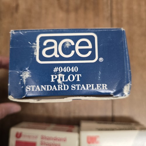 VINTAGE Stapler-Tacker by ACE Fastener Corp Pilot No 404 ORIGNAL BOX W ...