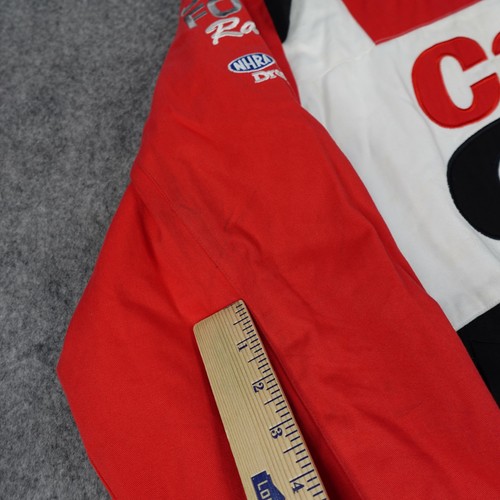 Vintage John Force Racing Jacket Mens XL Black NHRA Drag Racing Castrol ...