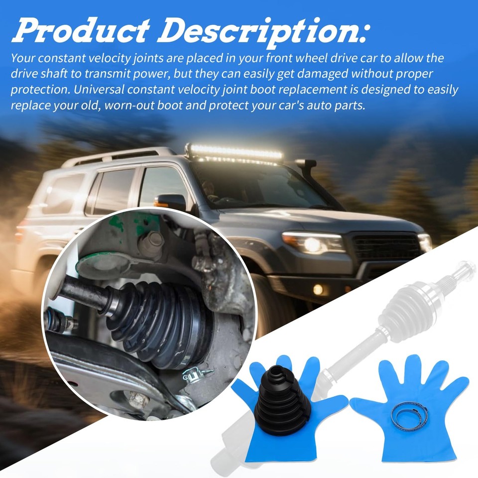 CVS18 Universal Split Constant Velocity Gaiter, Universal CV Boot Kit ...