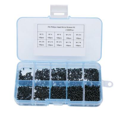 1000x Electronic Micro Screws Round Head Self-tapping M1 M1.2 M1.4 M1.7 ...