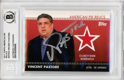2011 -SOPRANOS- VINCENT PASTORE Beckett Signed/Autograph/Auto Topps ...
