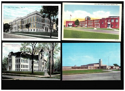 Lot of 4 Vintage Assorted Schools, Appleton WI (P-519) | eBay
