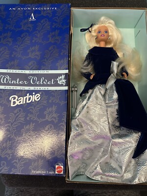 1995 Special Edition Avon Exclusive Winter Velvet Barbie Doll Mattel ...