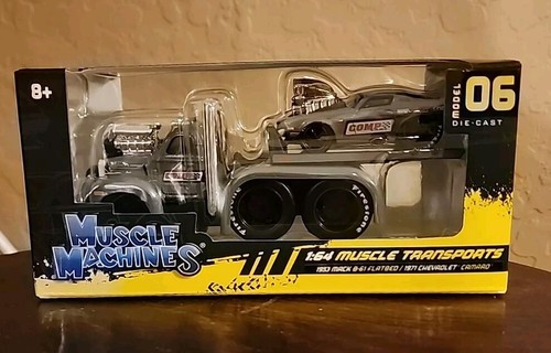 Muscle Machines 1:64 Muscle Transports 1953 Mack Flatbed 1971 Chevrolet ...