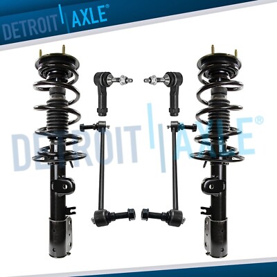 AWD Front Struts w/Coil Spring Sway Bars Tie Rods for 2013 - 2019 Ford ...