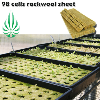Grodan Rockwool Stone Wool Sheet 98 Cells Propagation Blocks ...