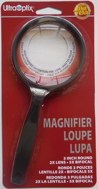 UltraOptix Magnifier 3 Inch Round 2x Lens 5x Bifocal for sale online | eBay
