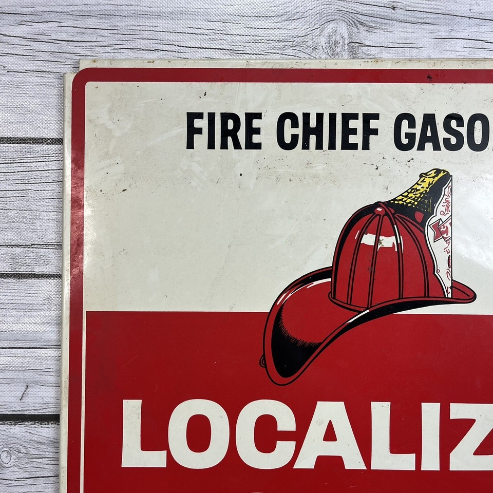 Texaco Fire Chief Gasoline Vintage Metal Sign Localized For You Gas Oil ...