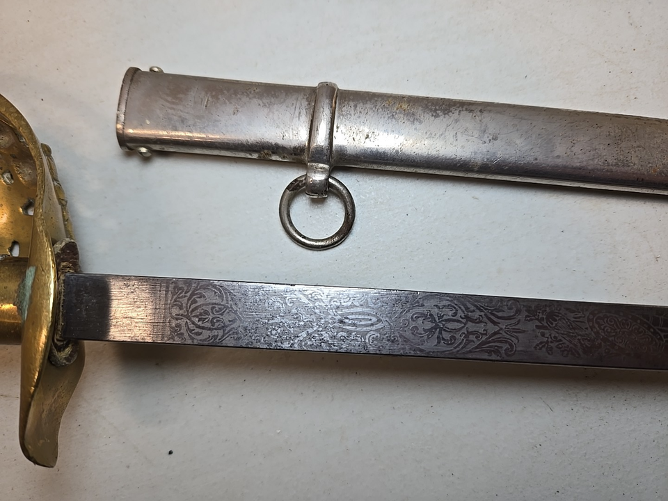 WWI M1889 German Wurttemberg Kinder Sabel Sword w/Scabbard - Etched ...