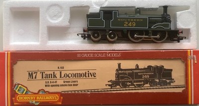 Hornby R103 SR (Ex LSWR) 0-4-4T Class M7 #249 Lined Olive Green 00 ...