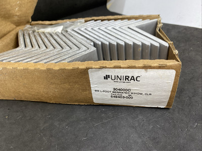20 Pack UNIRAC 304001C Solar Mount L-Foot Serrated W/T-Bolt Hardware ...