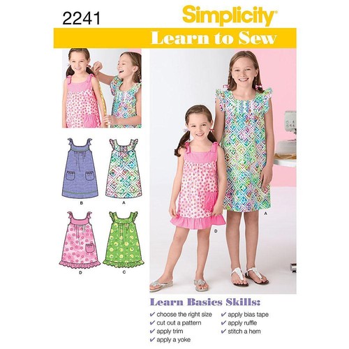 NEW Simplicity Pattern 2241 Girl's Dress By Spotlight | eBay