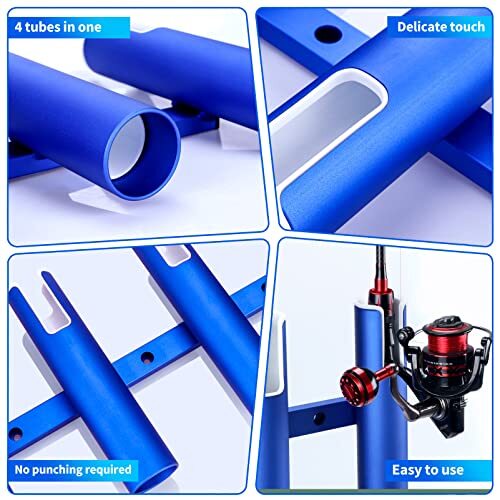 Fishing Rod Holder Holds 3 Rods Aluminum 3 Link Tube Aluminum 3 Rod ...