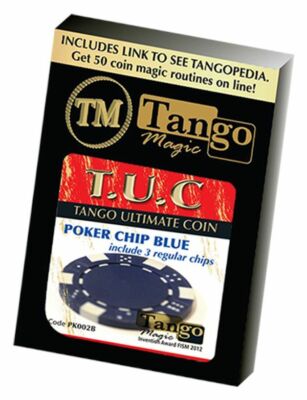 TUC Poker Chip Blue plus 3 regular chips (PK002B) by Tango Magic ...