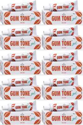 10 x Charak GUM TONE Gel 50g each Gumtone Gel Toothpaste For healthy ...