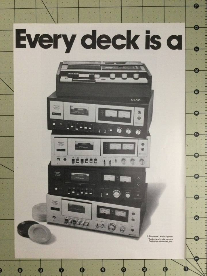 Vintage Sansui SC-3000 2000 6361 Tape Deck 2-Page Magazine ...