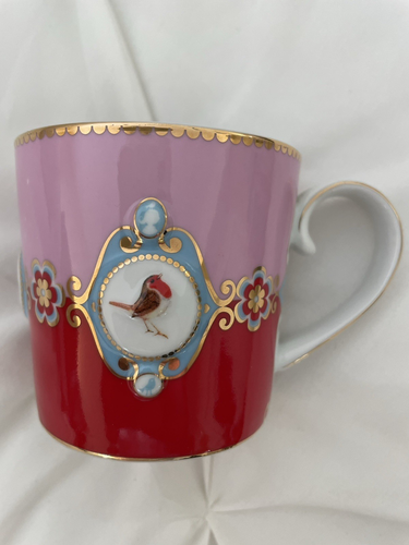 Pip Home Studio Love Birds Medallion Small 5 oz Coffee Cup Mug 3D Red ...