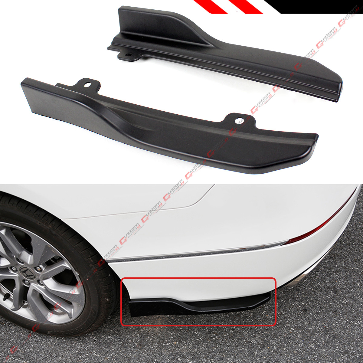 FOR 2018-2022 HONDA ACCORD REAR BUMPER CORNER SIDE SPAT VALANCE APRON ...