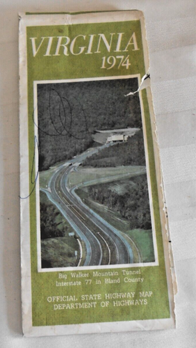 Vintage 1974 Virginia Official State Highway Department Road Map | eBay