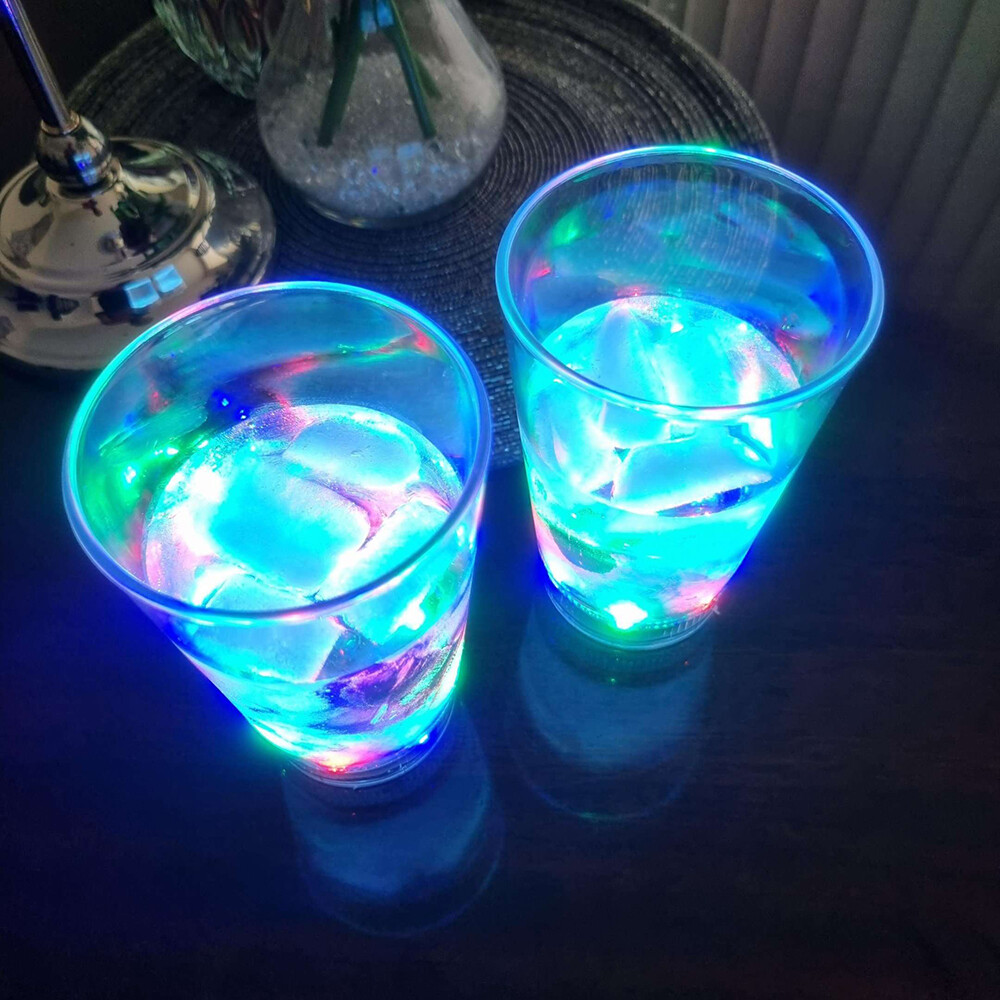 LED Light Up Drinking Glass Tumbler Party Drink Cup Fun Xmas Gift ...