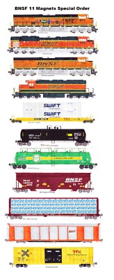 BNSF 11 Magnets Special Order by Andy Fletcher | eBay