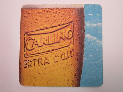 Beer Bar Coaster ~ CARLING Extra Cold Lager ~ Spot On! ~ London ...