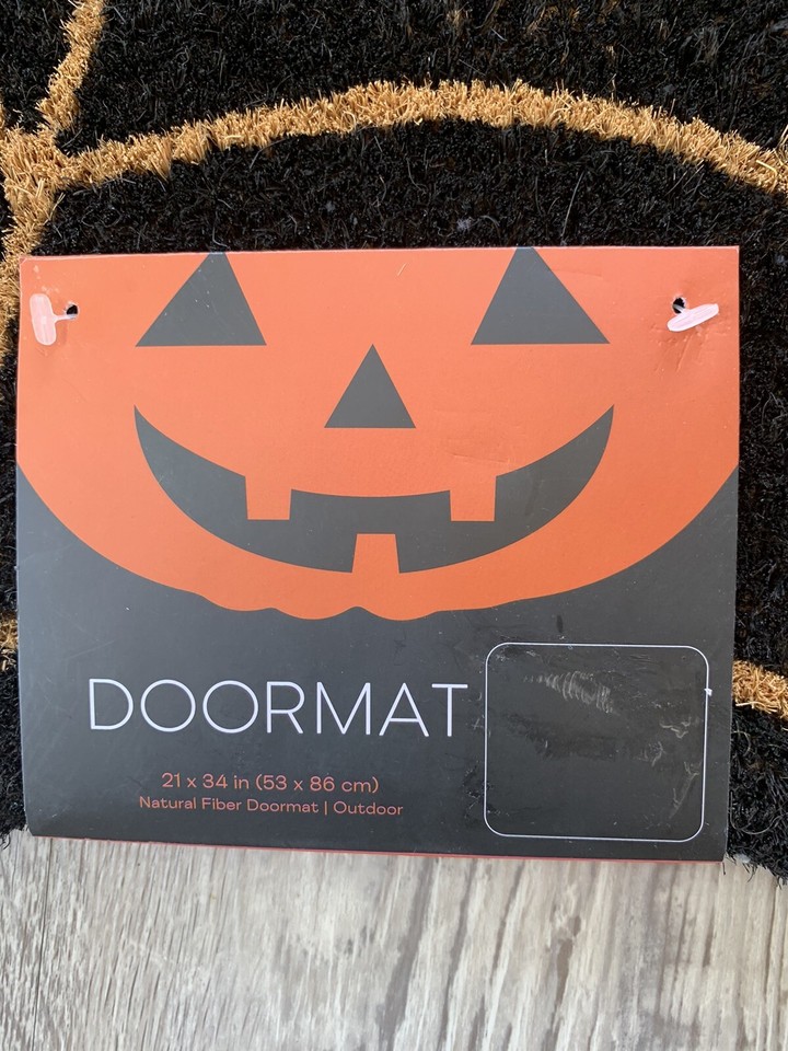 DOORMAT Halloween BOO Mat Coir Fiber Outdoor/Indoor Mat 21”x34” | eBay